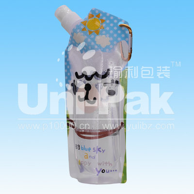 Spout Top Foldable Bottle BPA-free Aluminum Foil Bags / Plastic Water Bag