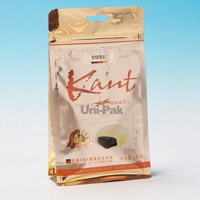 Moisture Proof Snack Food Packaging Bags , Nuts / Cookies Gusset Standing Up Food Bag