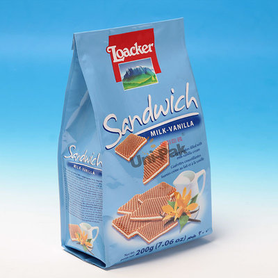 Free Samples Safe Resealable Snack Food Packaging Bags  Flat Bottom