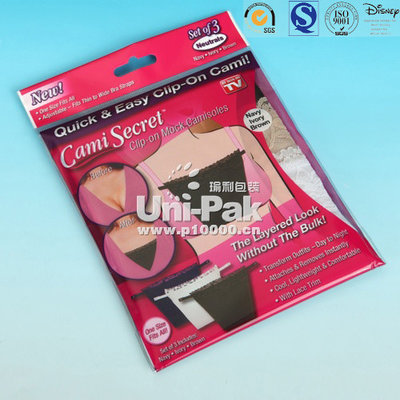 Custom Printing Self Adhesive Garment Packaging Bags With Header