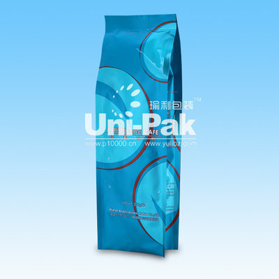 Side Gusset Stand Up Coffee Pouch coffee Bags , Printed Aluminum Plastic Bags