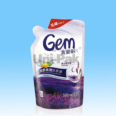Aluminum Foil Bags For Shampoo Easy Carrirer With Spout Colorful