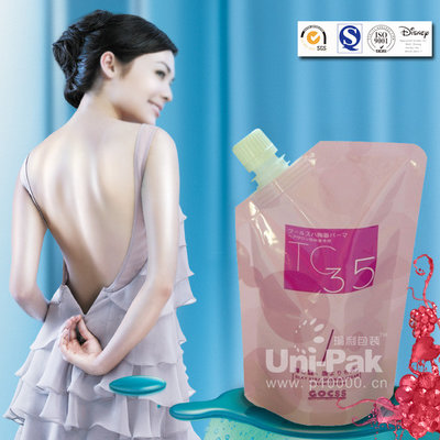 Shower Gel Aluminum Foil Bags Convinient Pour Spout Pouch Beautiful