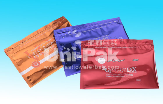 Moisture Proof Aluminum Foil Bags Easy Tear Notch For Cosmetic Packaging
