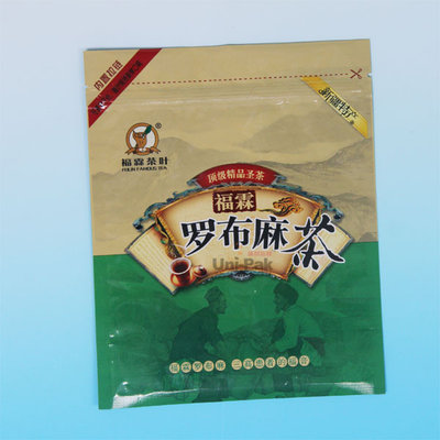 custom printed stand up chinese tea packaging bag with bottom gusset