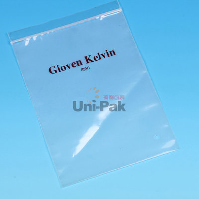 Custom Design Wholesale Transparent Garment Packaging Bags With Ziplock For Boxers