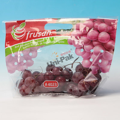 Custom Vivid Printing Reusable Ziplock Bags Beautiful For Grape Packging