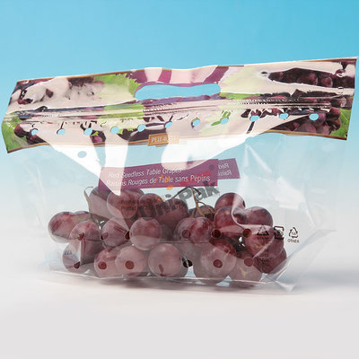 Custom Vivid Printing Reusable Ziplock Bags Beautiful For Grape Packging