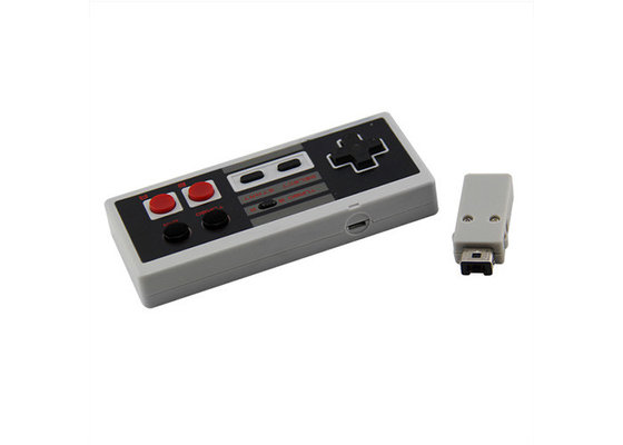 2.4GHz Wireless SNES Game Controller HONSON Gary Color ABS Materials LED Indication