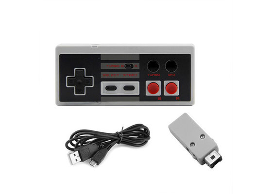 2.4GHz Wireless SNES Game Controller HONSON Gary Color ABS Materials LED Indication