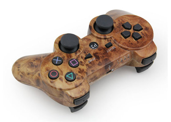 Wood Grain Playstation Game Controller Gamepad Joypad For PS3 Game Joystick Console