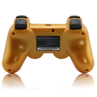 Gold Color Game Playstation 3 Controller , Ps3 Wireless Joystick Rechgargeable