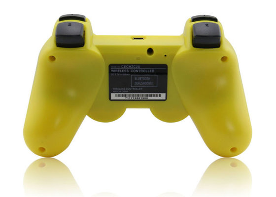 Yellow Ps3 Wireless Game Controllers Bluetooth Handle Support Lithium Battery Charging