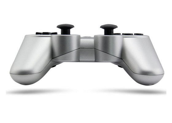 Rechgargeable Playstation 3 Joystick Controller , Ps3 Bluetooth Gamepad Silver Color