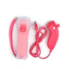 Pink Color Wii U Motion Plus Controller , Nunchuck Controller For Nintendo Wii