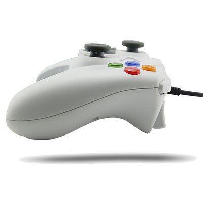Wired Gamepad XBOX 360 Game Controller White Color Two Vibration Feedback Motors