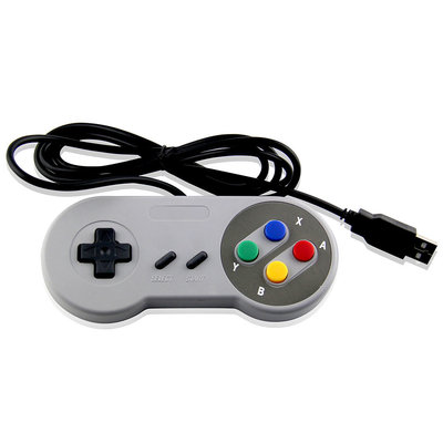 USB Wired NES Classic Game Controller White Color ABS Material Long Cable