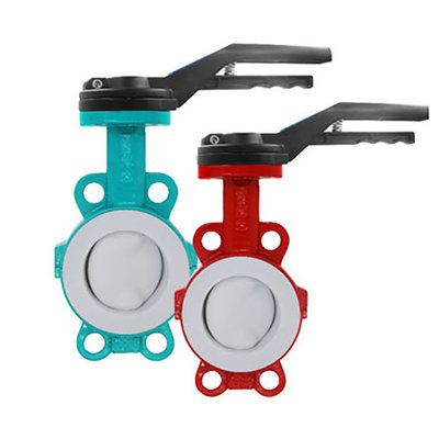 Double Acting Spring Return Pneumatic Wafer Butterfly Valve with Actuator