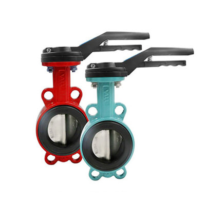 Double Acting Spring Return Pneumatic Wafer Butterfly Valve with Actuator