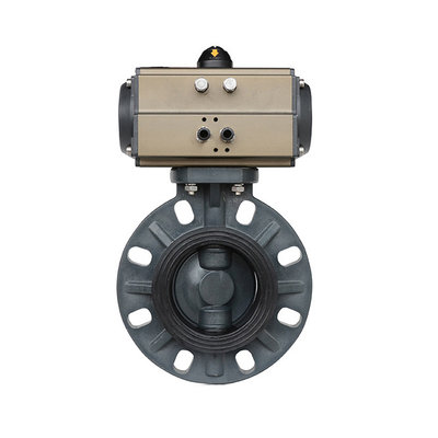 Electric DC24V AC220V Motorized PVC Wafer Butterfly Valve