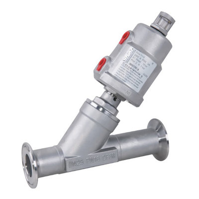 Tri-Clamp Ends Pneumatic Angle Seat Valve with Stainless Steel Actuator
