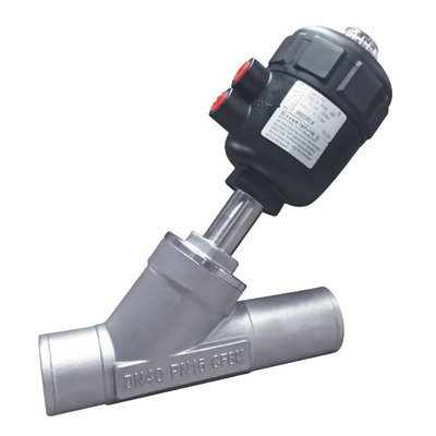 Welded Ends Pneumatic Angle Seat Valve with PPS Actuator