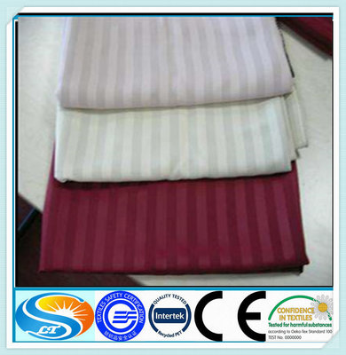 wide width 50 polyester 50 cotton fabric for making bed sheets satin striped bedsheet fabric bedding fabric