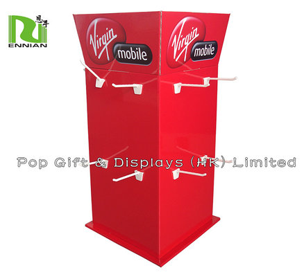 Display Boxes With Hook , Cardboard Floor Displays For Mobile Phone supplier