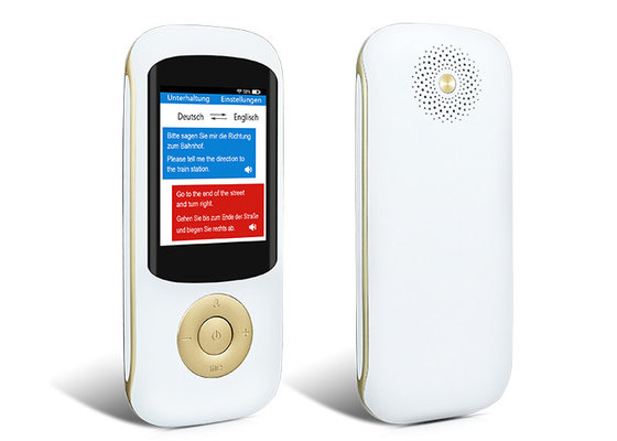 Two Way Voice Recognition Language Translator 1.5s Reaction Time White / Black