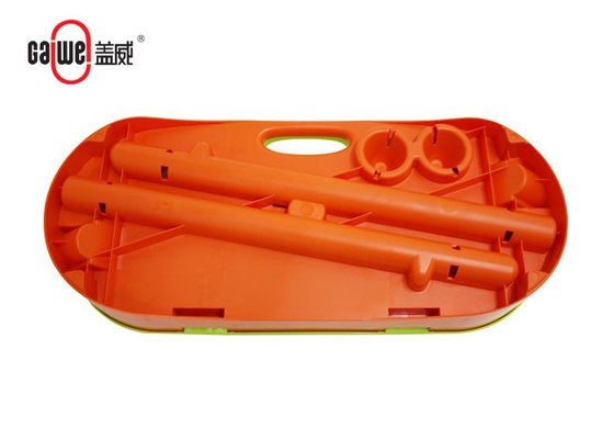 Outdoor Portable Badminton Set backyard badminton set PP Material Easy To Fold Up Orange Black Color