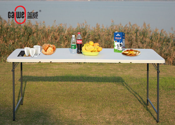 Rectangle Lightweight Folding Table For Outside BBQ HDPE Frame Material