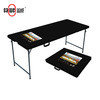 Outdoor Picnic HDPE Plastic Folding Tables Lightweight With Iron Tube Legs