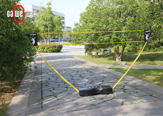 Outdoor Leisure Folding Badminton Set With Freestanding Base Portable Lightweight