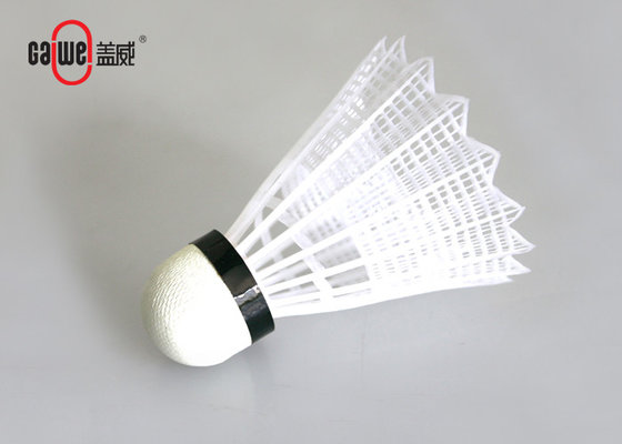 Sturdy White Wings Shuttlecock , Artificial Outdoor Badminton Shuttlecock