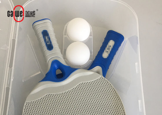 Plastic Portable Table Tennis Set With Thick Smooth Side Paddles 410g Weight