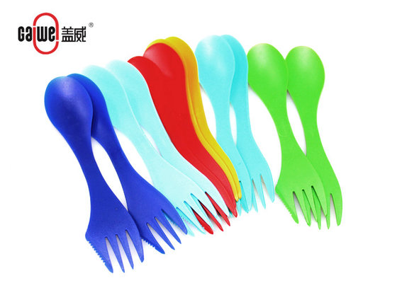 Multifunctional 18CM Spoon Fork Knife In One PP / ABS Material Food Grade