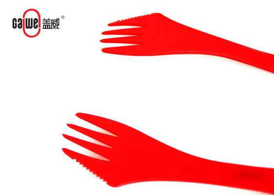 Food Plastic Spoon Fork Knife In One For Camping Assorted Color FDA Approval