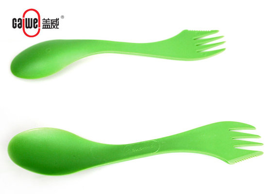 Cum Green / Blue Spoon Fork Knife In One 18CM Fork Dimensions Eco Friendly