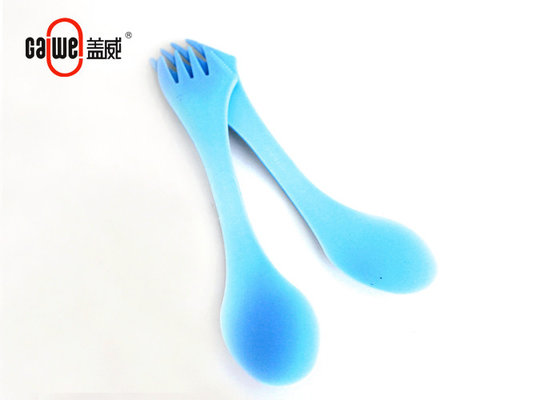 Ice Cream Spoon Knife And Fork Combined For Hikers / Scouts PP Material