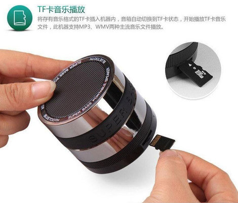 Super Bass Hi-Fi Portable Mini Wireless Bluetooth Speaker Hands-free TF Card Built-in FM Radio for PC/iPod/iPhone/MP3/4