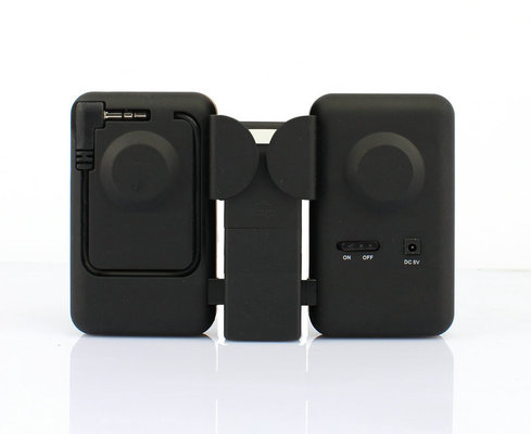 ABS USB Port Portable Speakers With 4*AAA Batteries For Iphone & Ipad / Mobile Phone Accessory