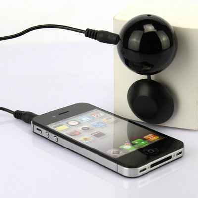 Black DC 5V Li-battery Bomb / Boombox Vibration Speaker / Mini Vibration Speakers For IPAD, IPHONE