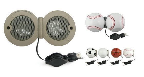Baseball USB Mini Ball Speaker For Cell Phone Or Laptop