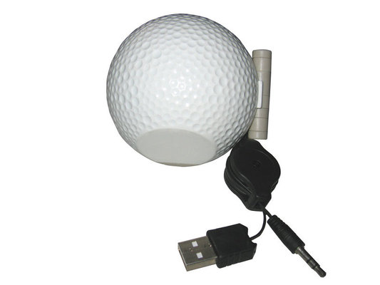 Golf Ball Speaker / Mini Promotion Ball Speaker For 3.5mm Audio Device / Laptop Computer / Laptop