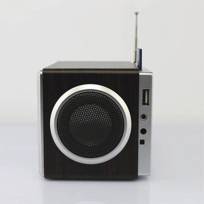 Portable Remote Control Wooden Speakers With Disk SD Card FM Radio