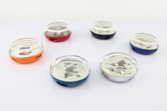 Mini Color Light Silver Portable USB Hubs With 3 USB Ports For PC
