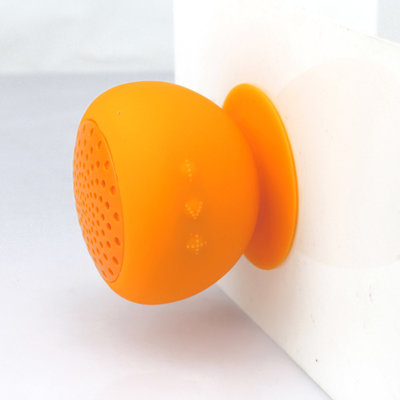 Silicone Sucking Cup Portable Iphone Bluetooth Speaker With Led Indicator
