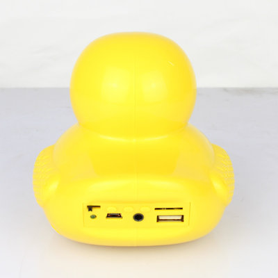 Little Yellow Duck Shape Portable Iphone Bluetooth Speakers With ABS Plastic