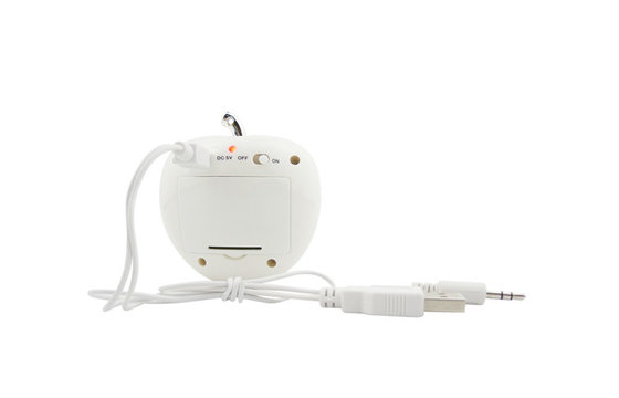 apple shape Portable Speakers With SD Card with 3.5mm audio device