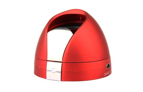 Red Oval Bluetooth Portable Speakers For Cell Phones Hi-Fi Stereo